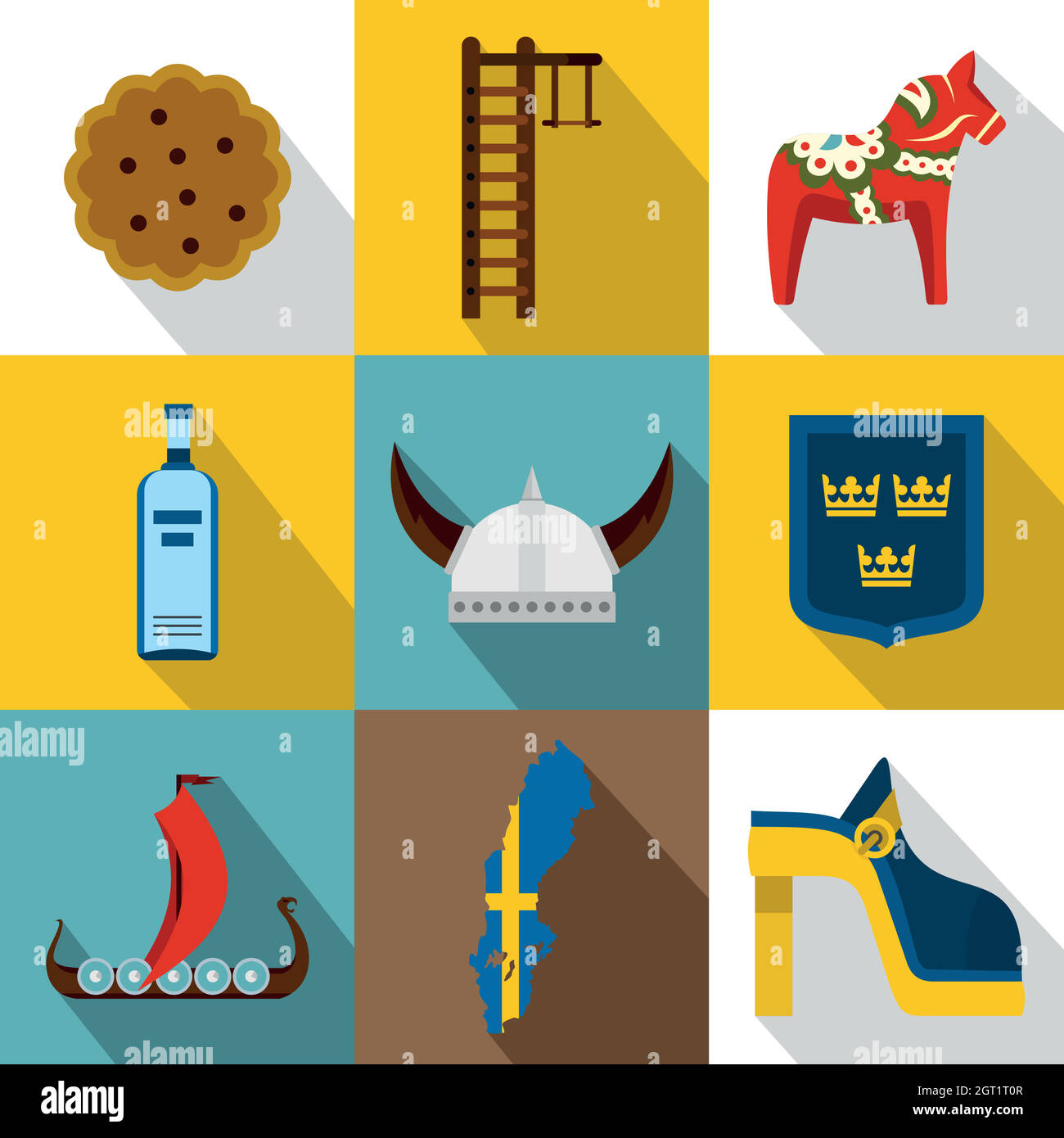 Sweden map in national Stock Vector Images - Alamy