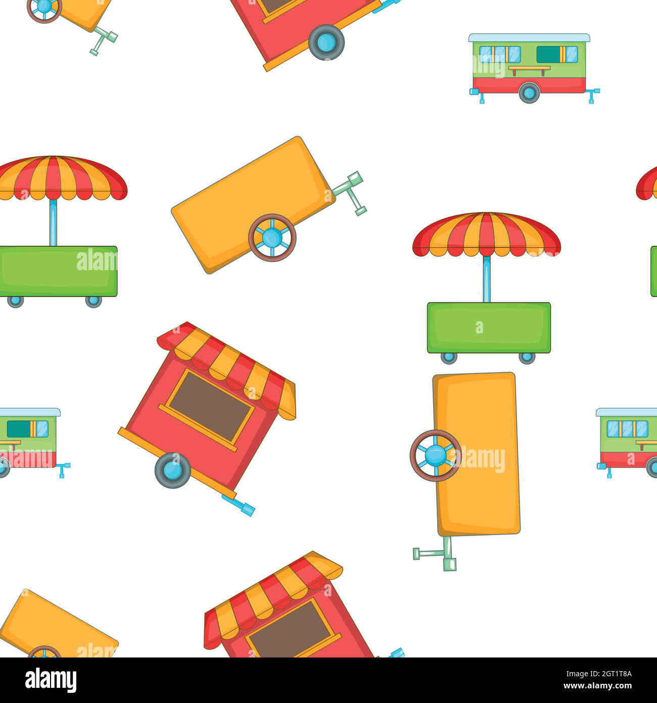 Transport of food sales pattern, cartoon style Stock Vector Image & Art ...