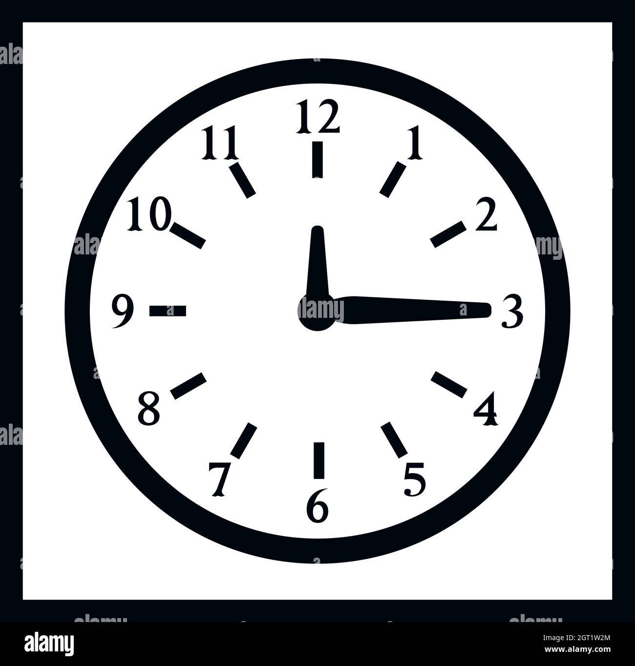 Square wall clock icon, simple style Stock Vector Image & Art - Alamy