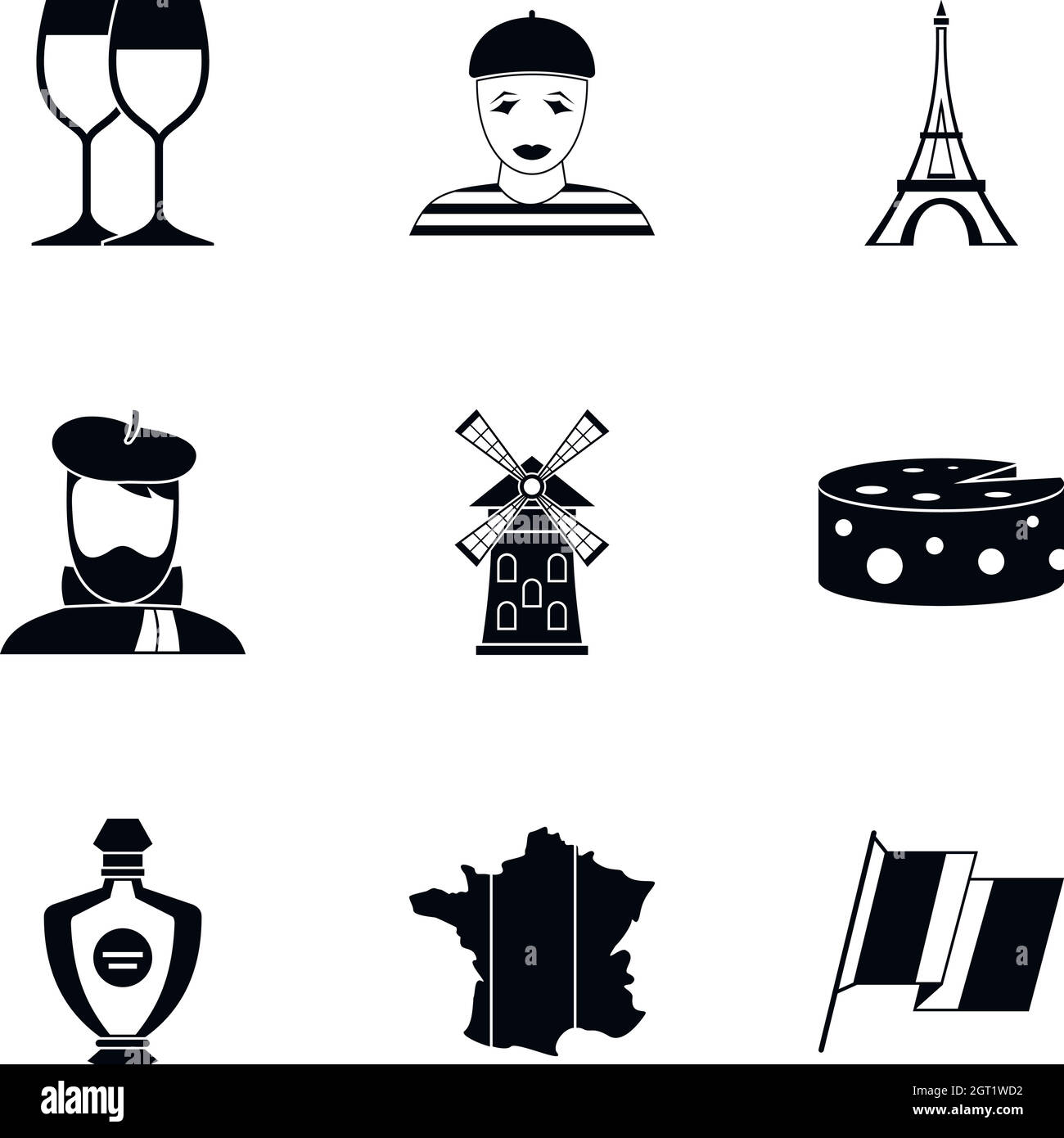 Map of france in europe Stock Vector Images - Alamy