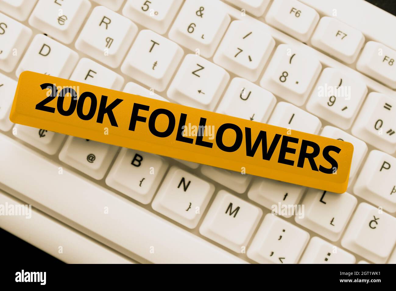 Text caption presenting 200K Followers. Word Written on number of ...