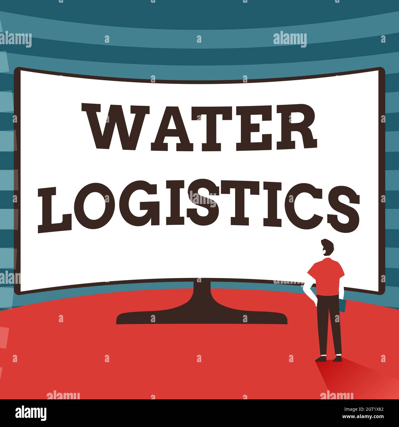 Handwriting text Water Logistics. Business idea the management of the ...