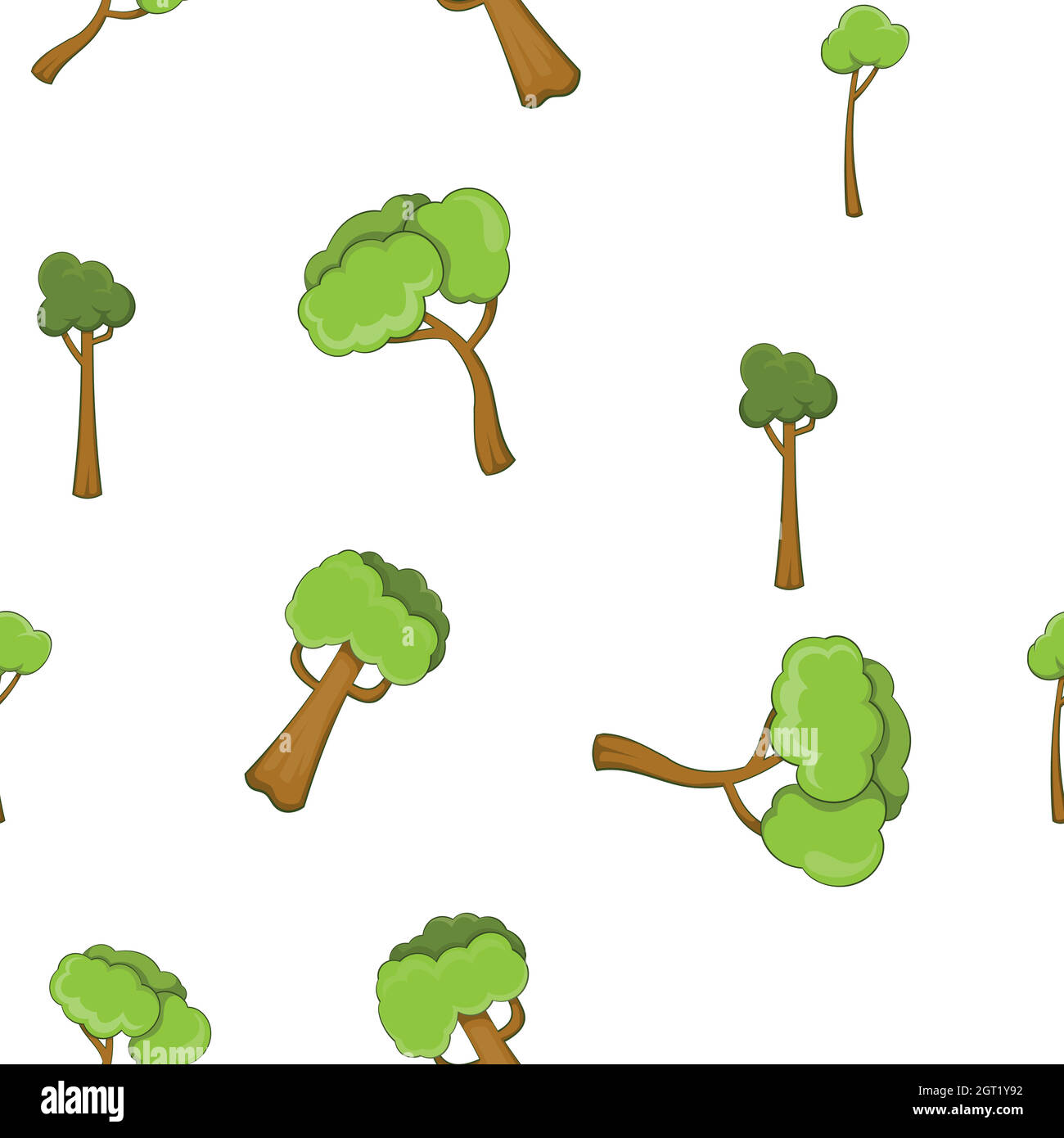 Types of trees pattern, cartoon style Stock Vector Image & Art - Alamy