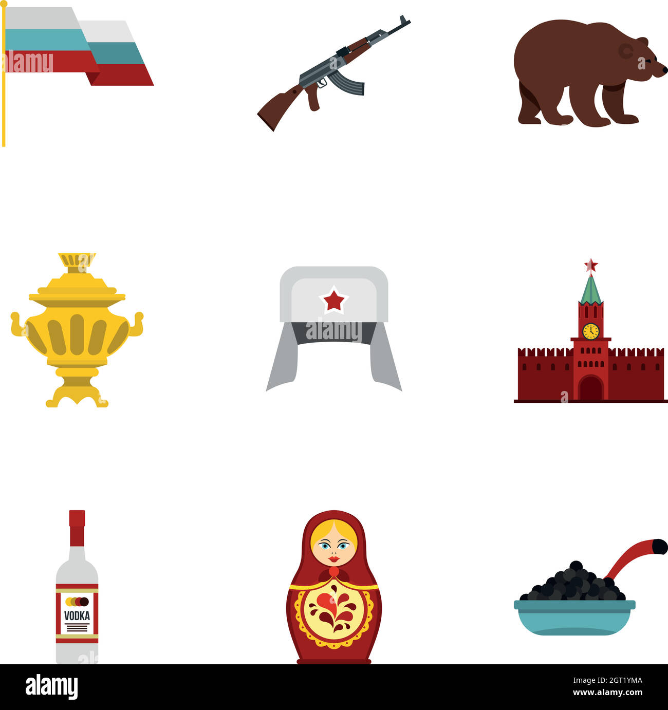Russia country culture icons hi-res stock photography and images - Alamy