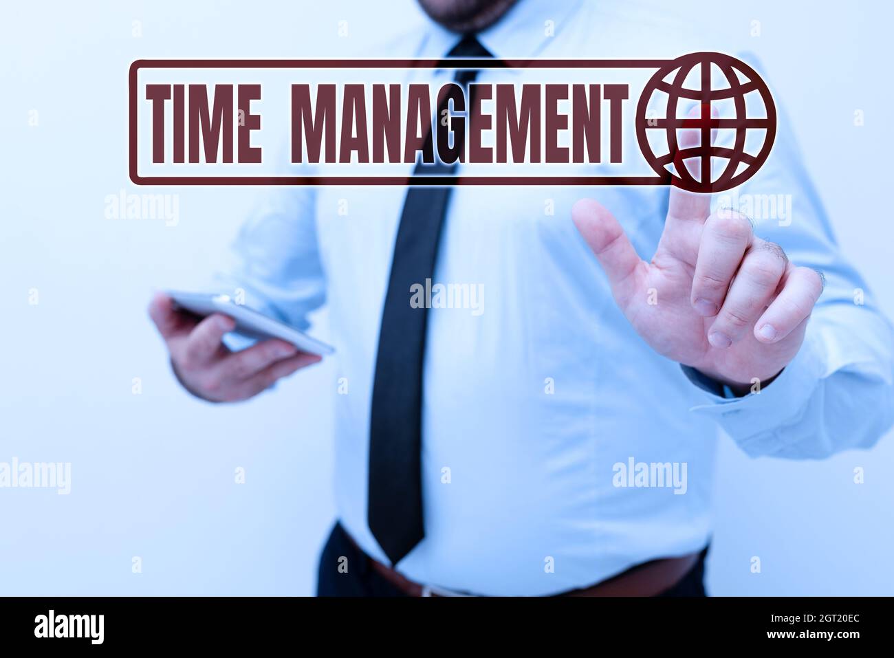 Hand writing sign Time Management. Business concept the ability to use ...