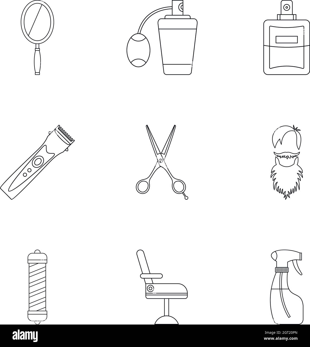 Salon tools set icon Stock Vector Images - Alamy