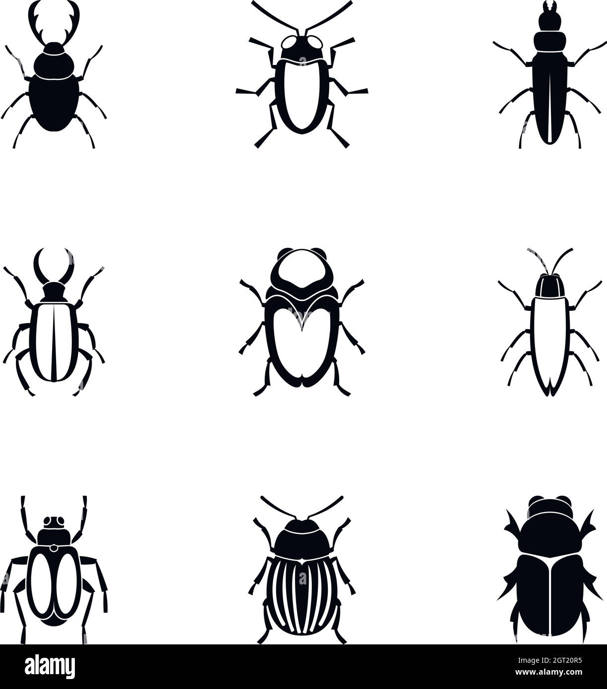 Bugs icons set, simple style Stock Vector Image & Art - Alamy