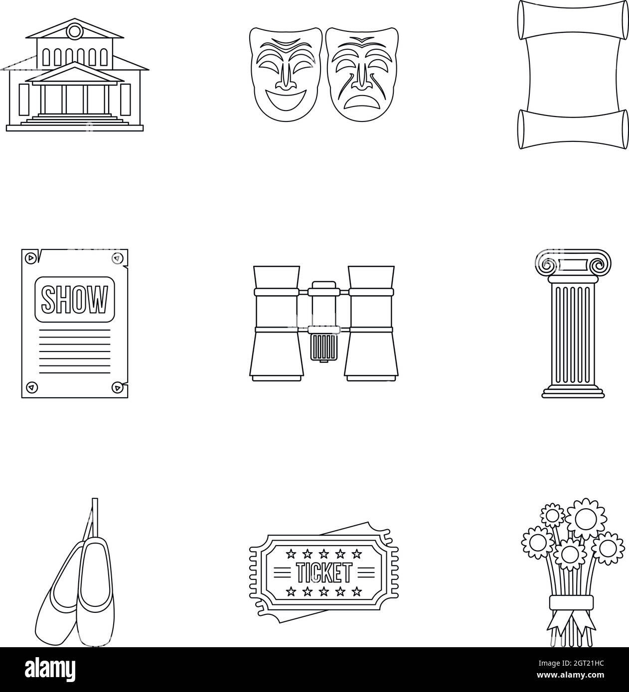 Column line icon outline Cut Out Stock Images & Pictures - Alamy