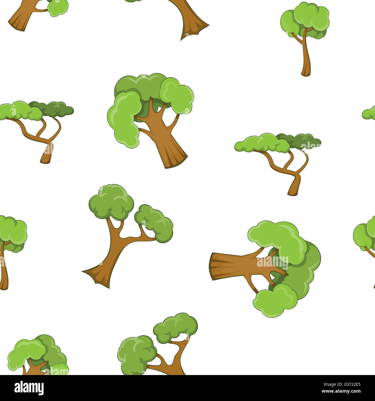 Trees pattern, cartoon style Stock Vector Image & Art - Alamy