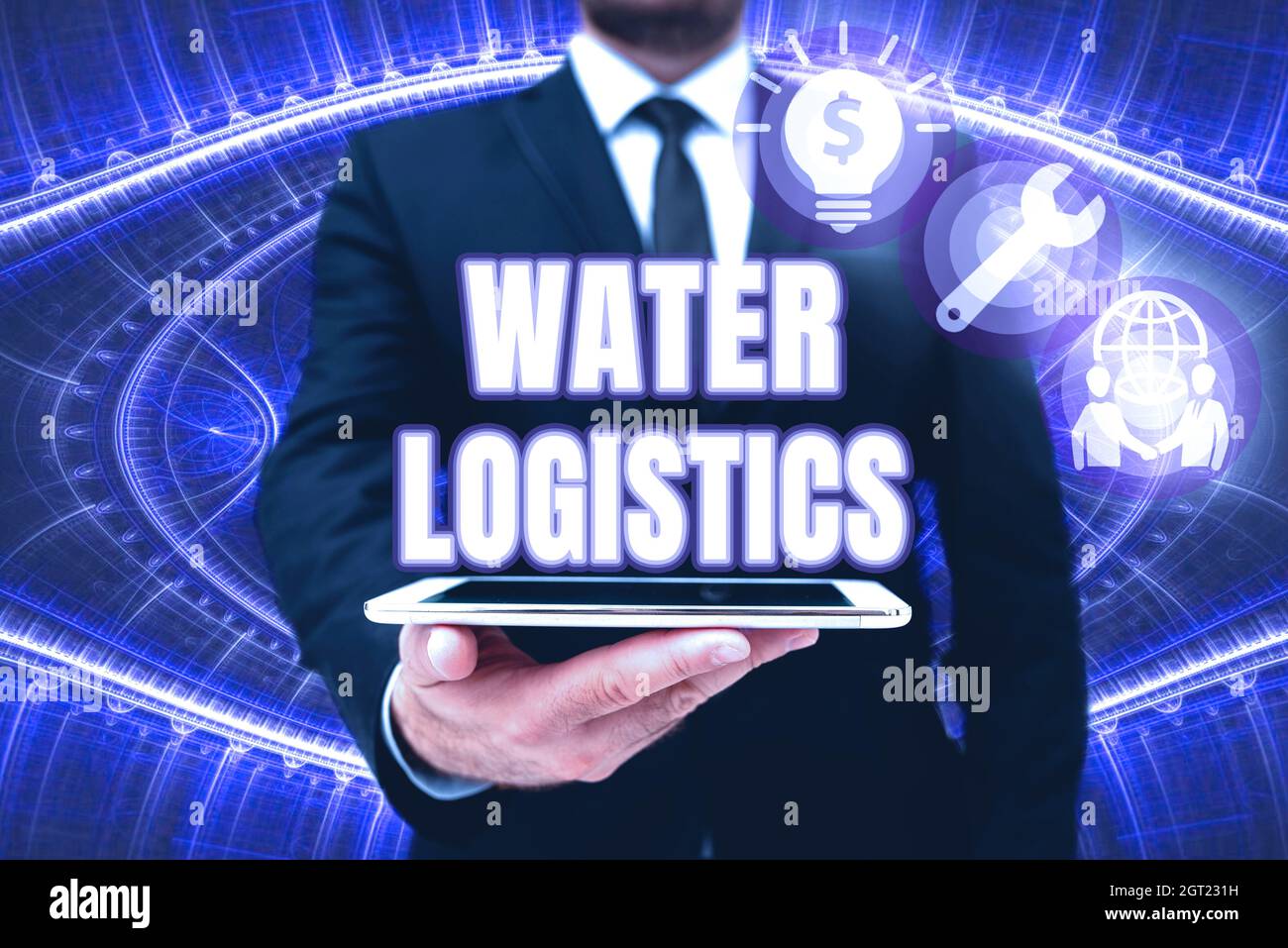 Conceptual display Water Logistics. Conceptual photo the management of ...