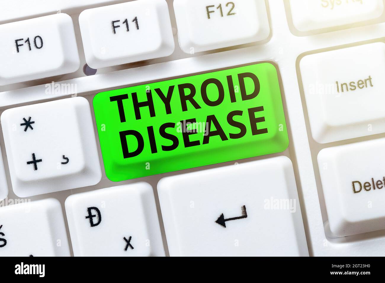 Writing displaying text Thyroid Disease. Business concept the thyroid ...