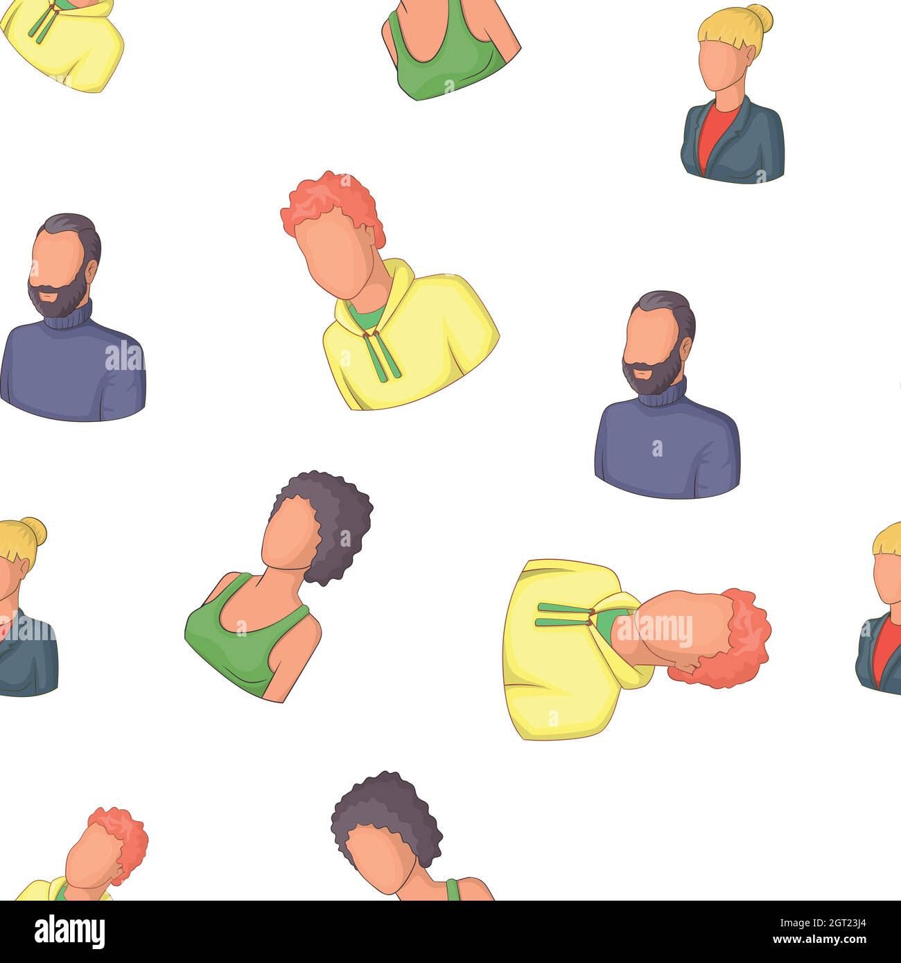 Types of avatar pattern, cartoon style Stock Vector Image & Art - Alamy