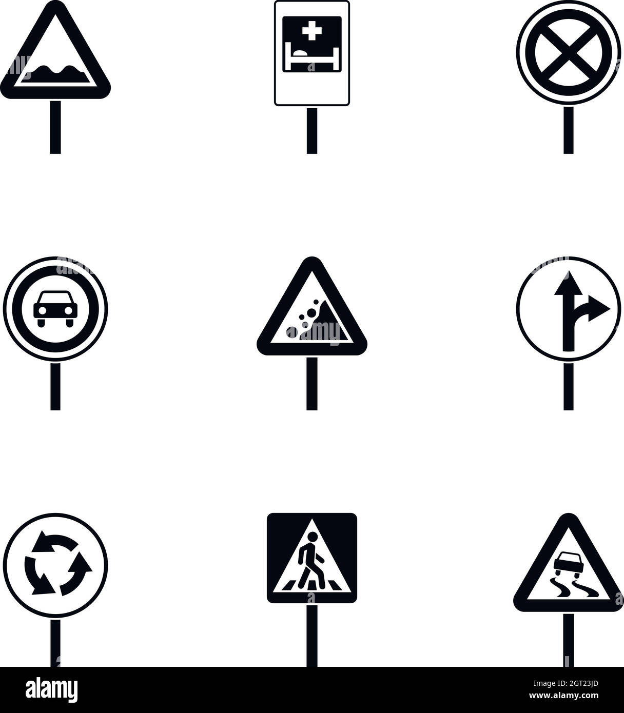 Road sign vehicle Stock Vector Images - Alamy