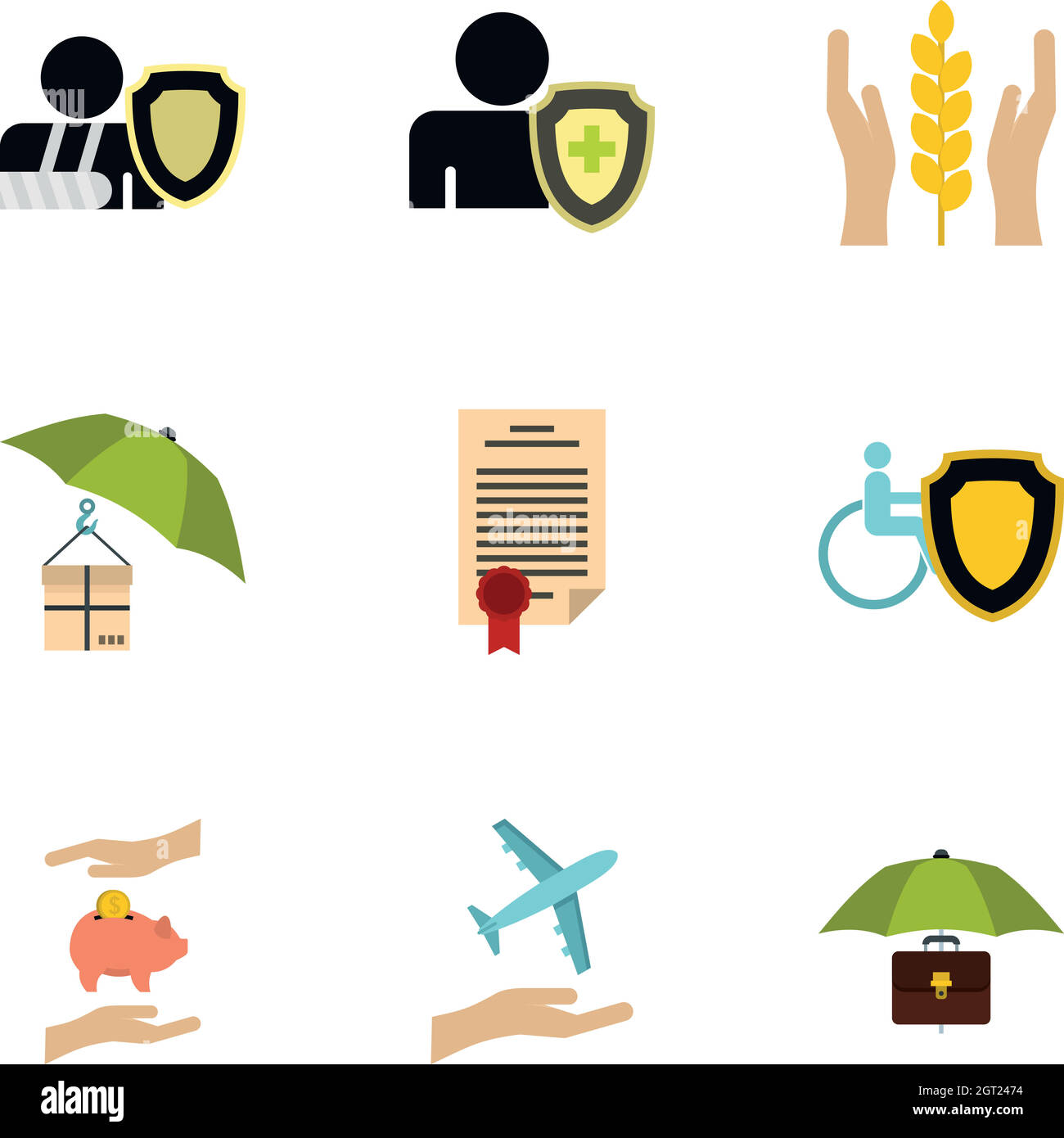 Confidence icons set, flat style Stock Vector Image & Art - Alamy