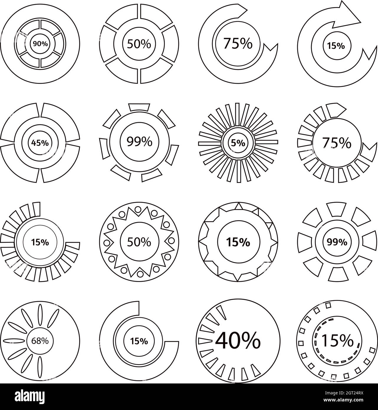 Set colorful vector steps Stock Vector Images - Alamy