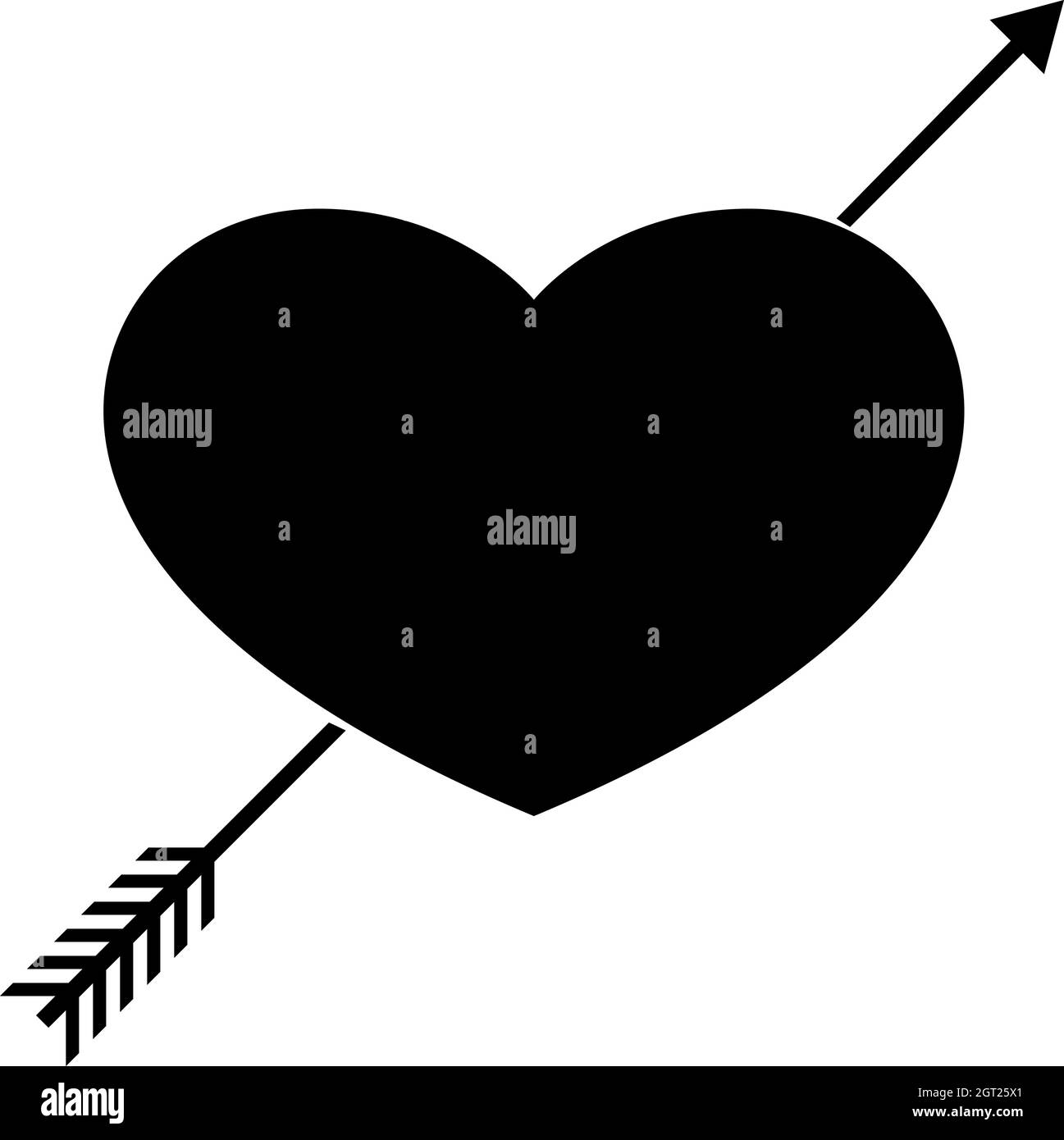 Simple romantic love heart Black and White Stock Photos & Images - Alamy