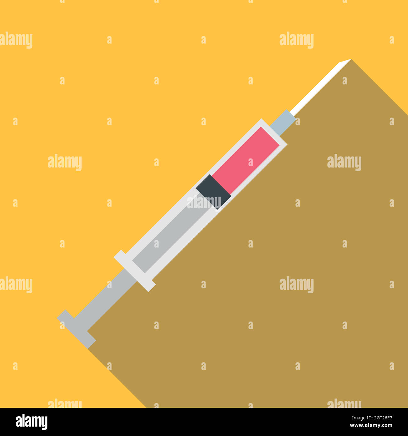 Syringe flat icon logo hi-res stock photography and images - Alamy