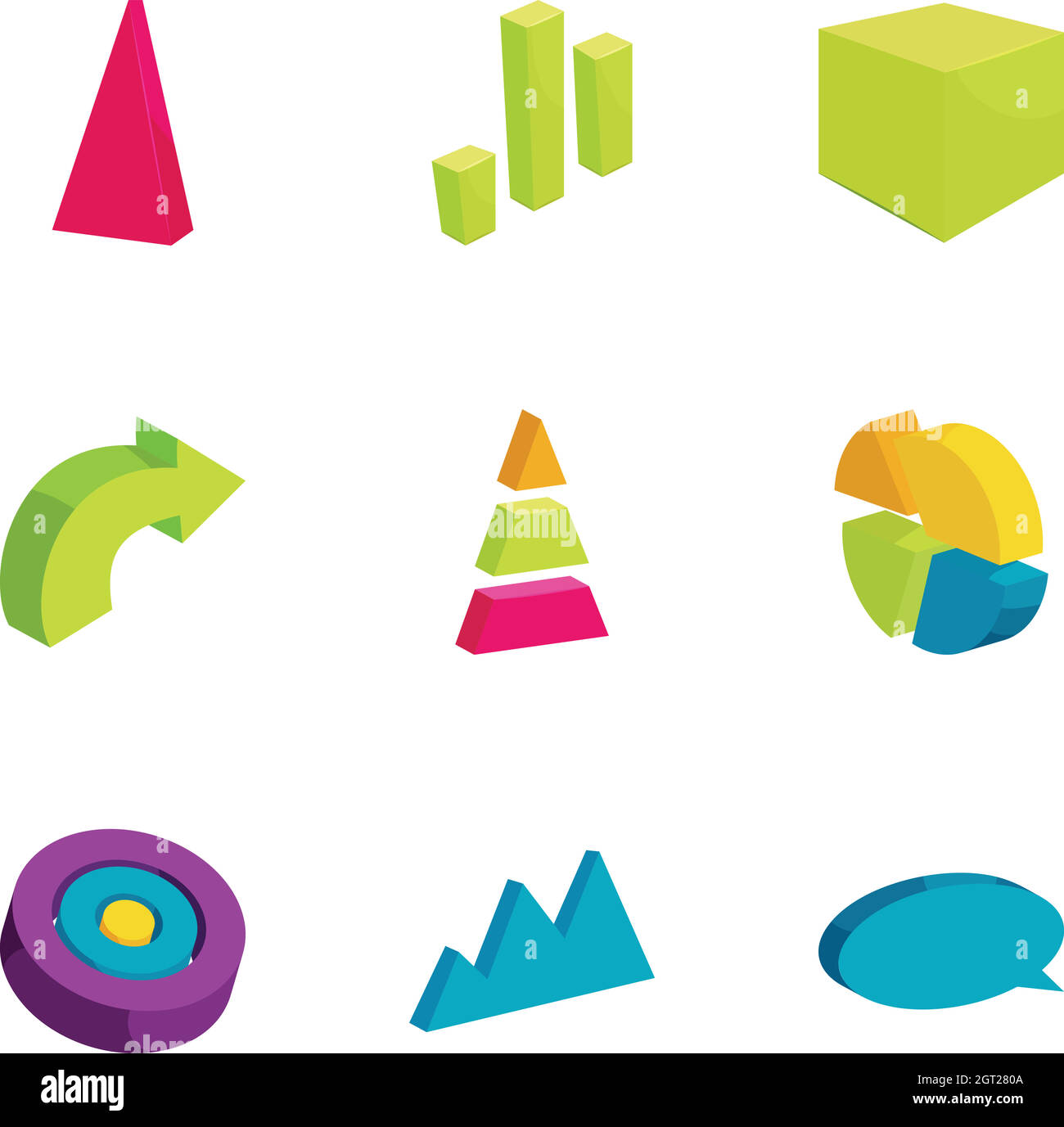 Chart, graph, infographic elements icons set Stock Vector Image & Art ...