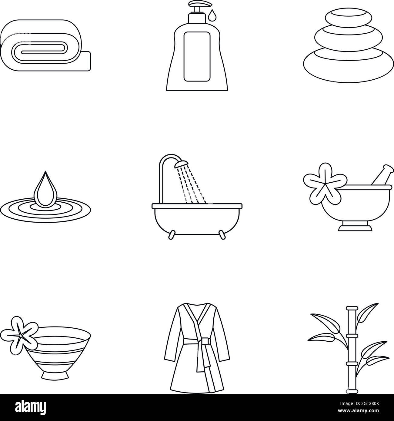 Skin care icon outline Stock Vector Images - Alamy