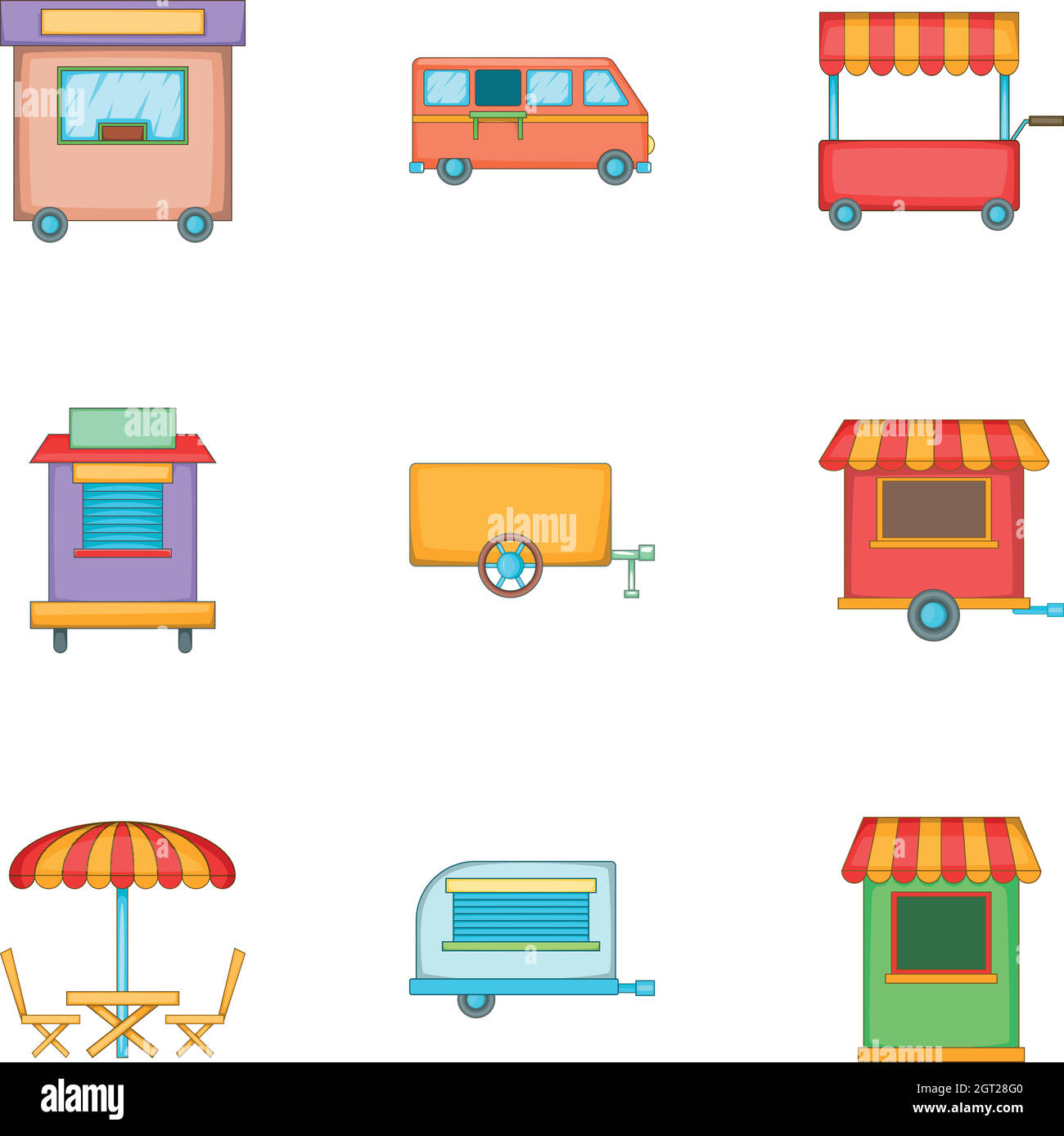 Isolated pizza food truck Stock Vector Images - Alamy