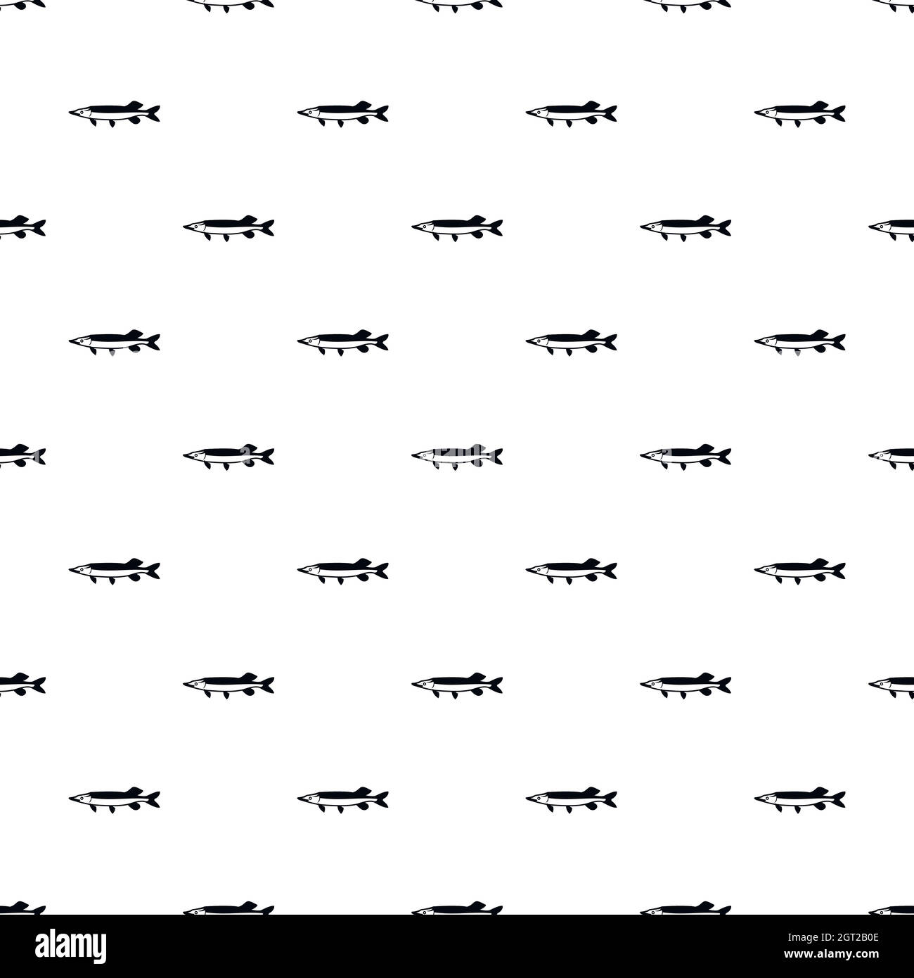 Pike fish pattern, simple style Stock Vector Image & Art - Alamy