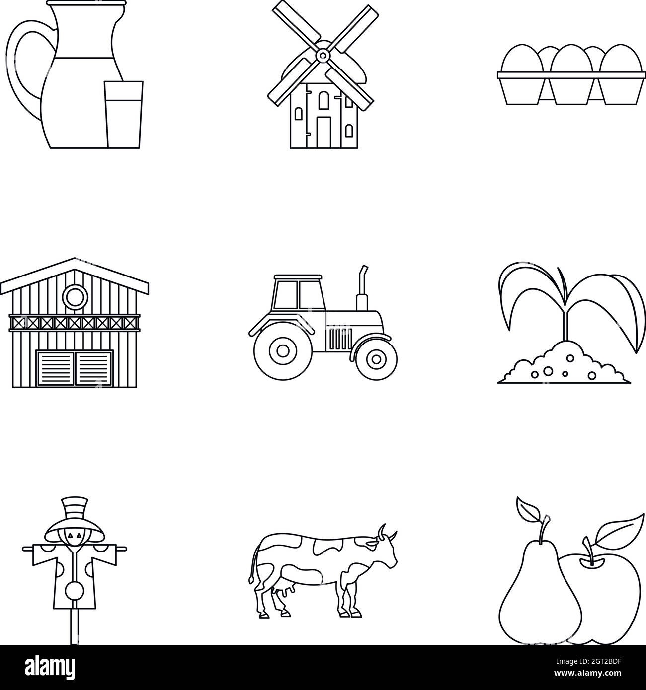 Apple tree icon outline Stock Vector Images - Alamy