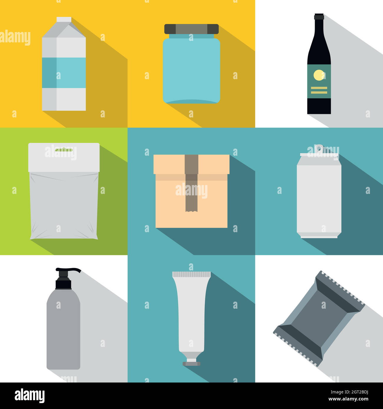 Packaging icons set, flat style Stock Vector Image & Art - Alamy