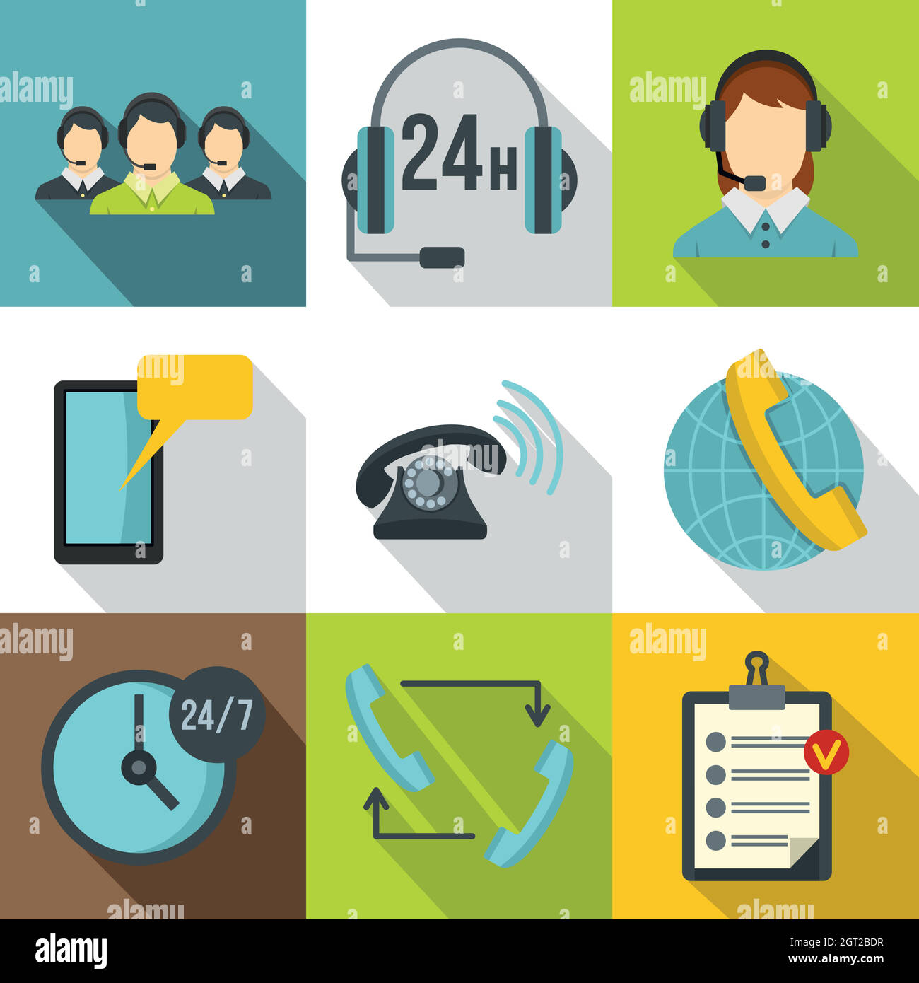 Online consultation icons set, flat style Stock Vector Image & Art - Alamy