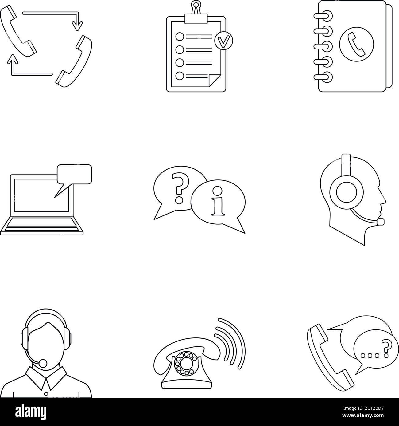 Outline contact icons hi-res stock photography and images - Alamy