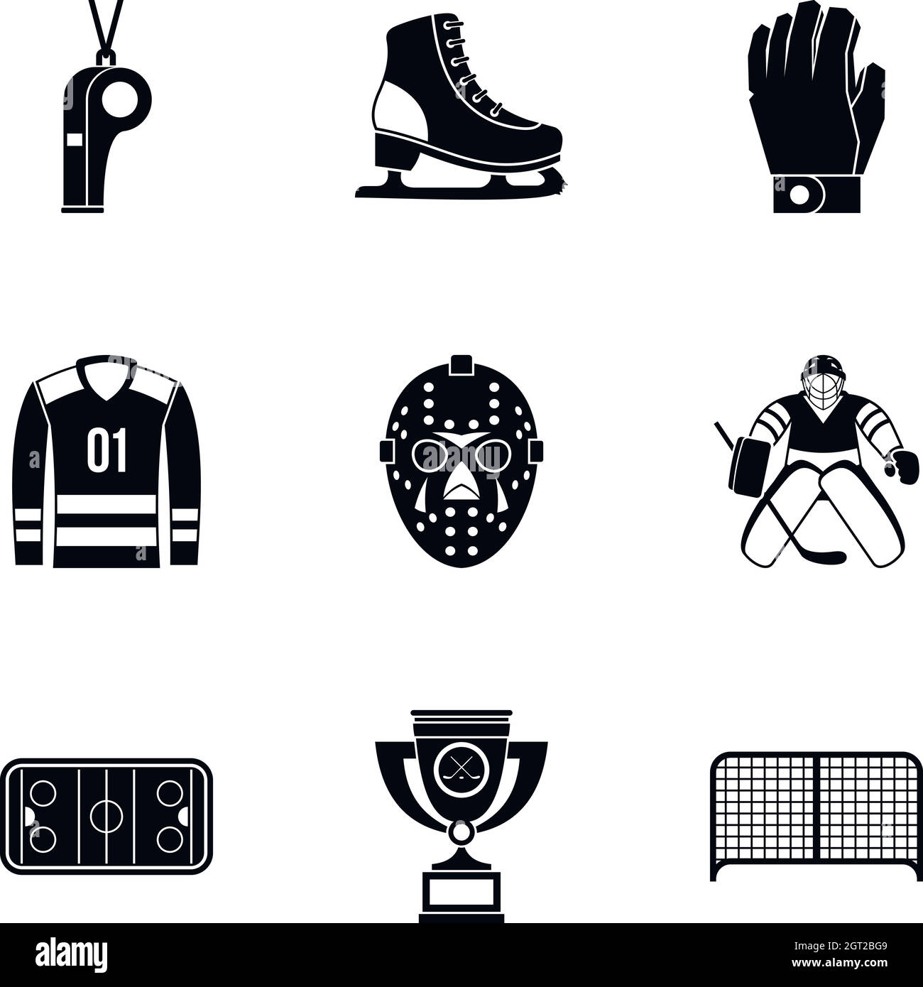 Canadian hockey icons set, simple style Stock Vector Image & Art - Alamy