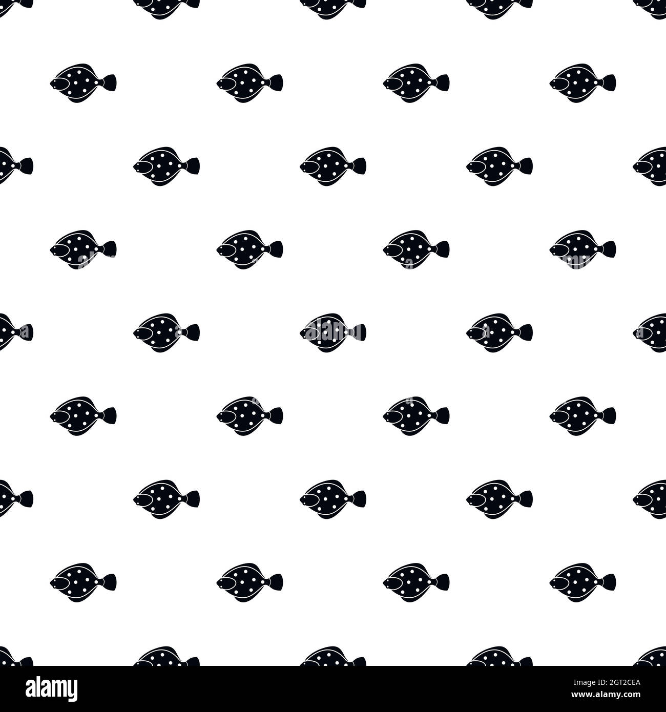 Flounder fish black white Stock Vector Images - Alamy