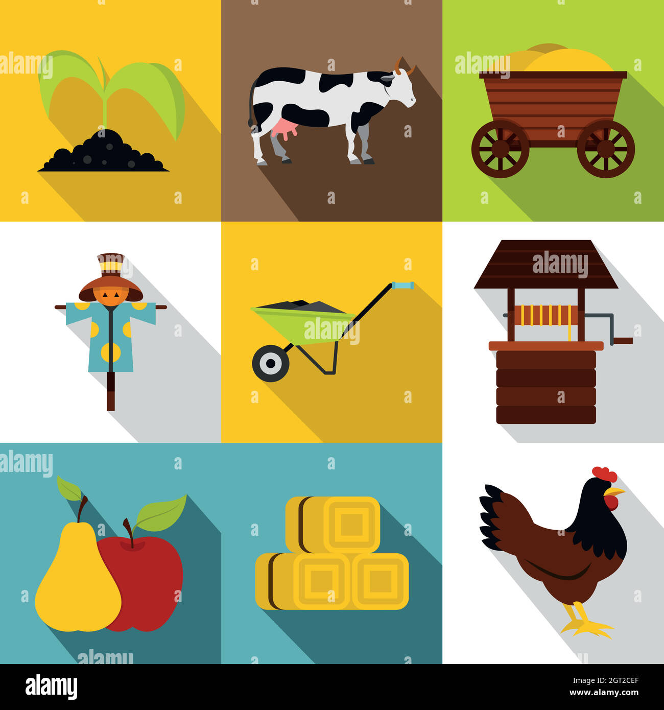 Estate icons set, flat style Stock Vector Image & Art - Alamy