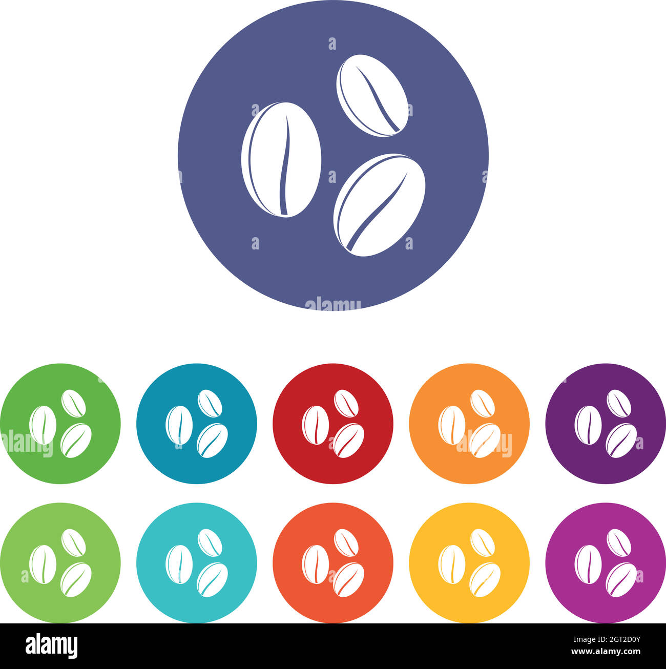 Coffee beans set icons Stock Vector Image & Art - Alamy