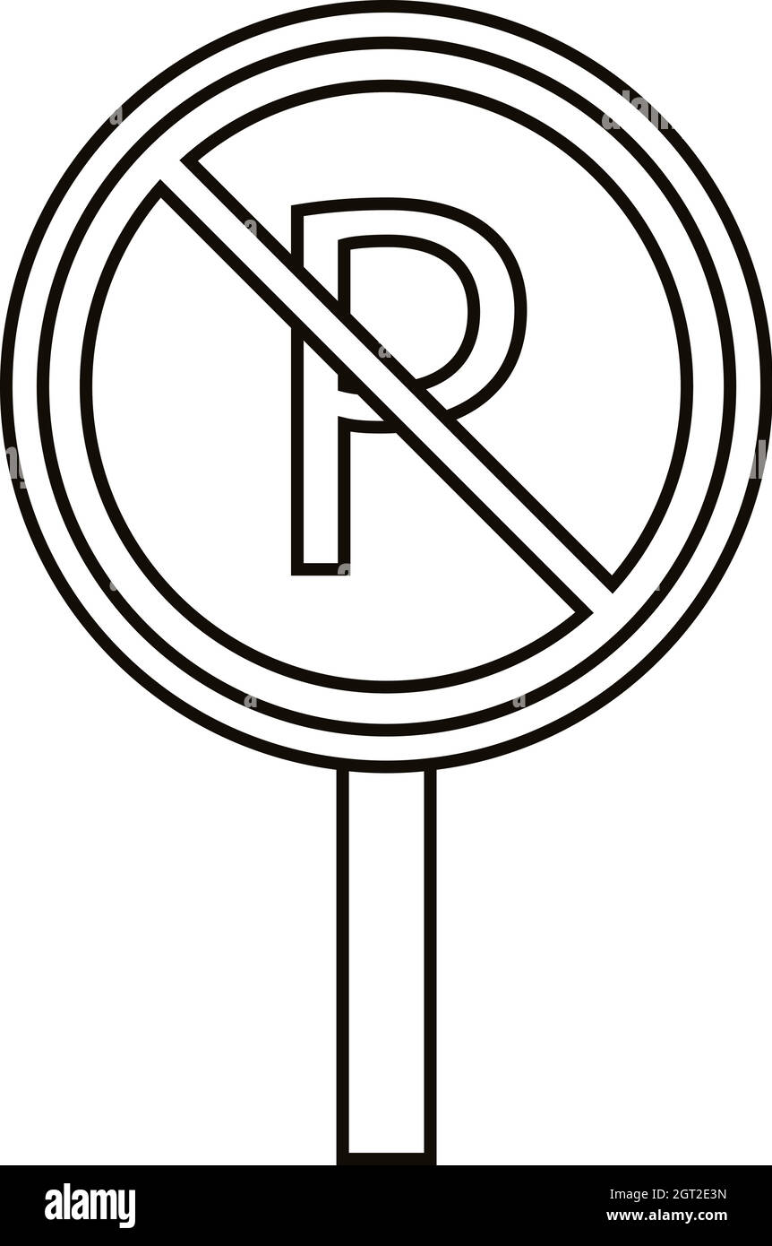 No parking icon, outline style Stock Vector Image & Art - Alamy
