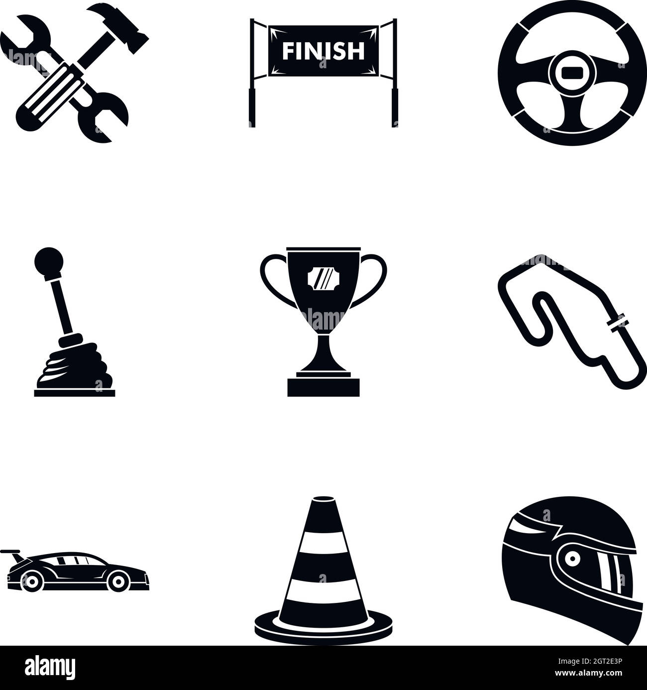 Race icons set, simple style Stock Vector Image & Art - Alamy