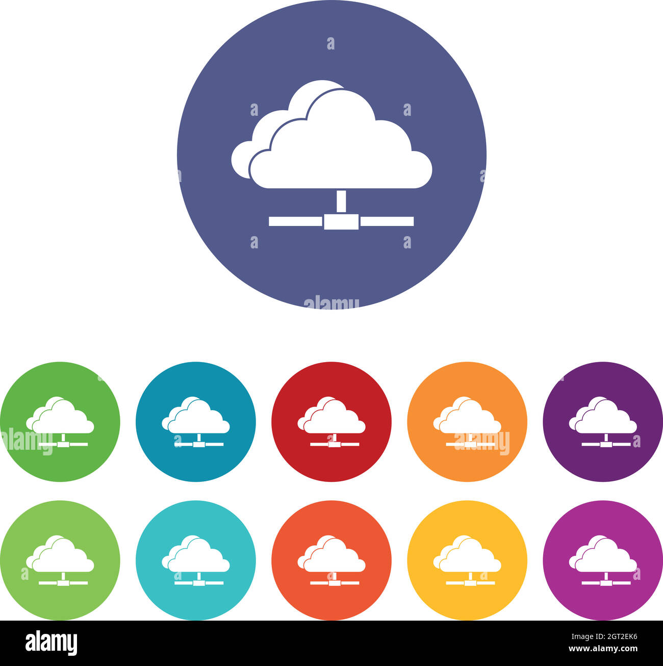 Cloud computing connection set icons Stock Vector Image & Art - Alamy