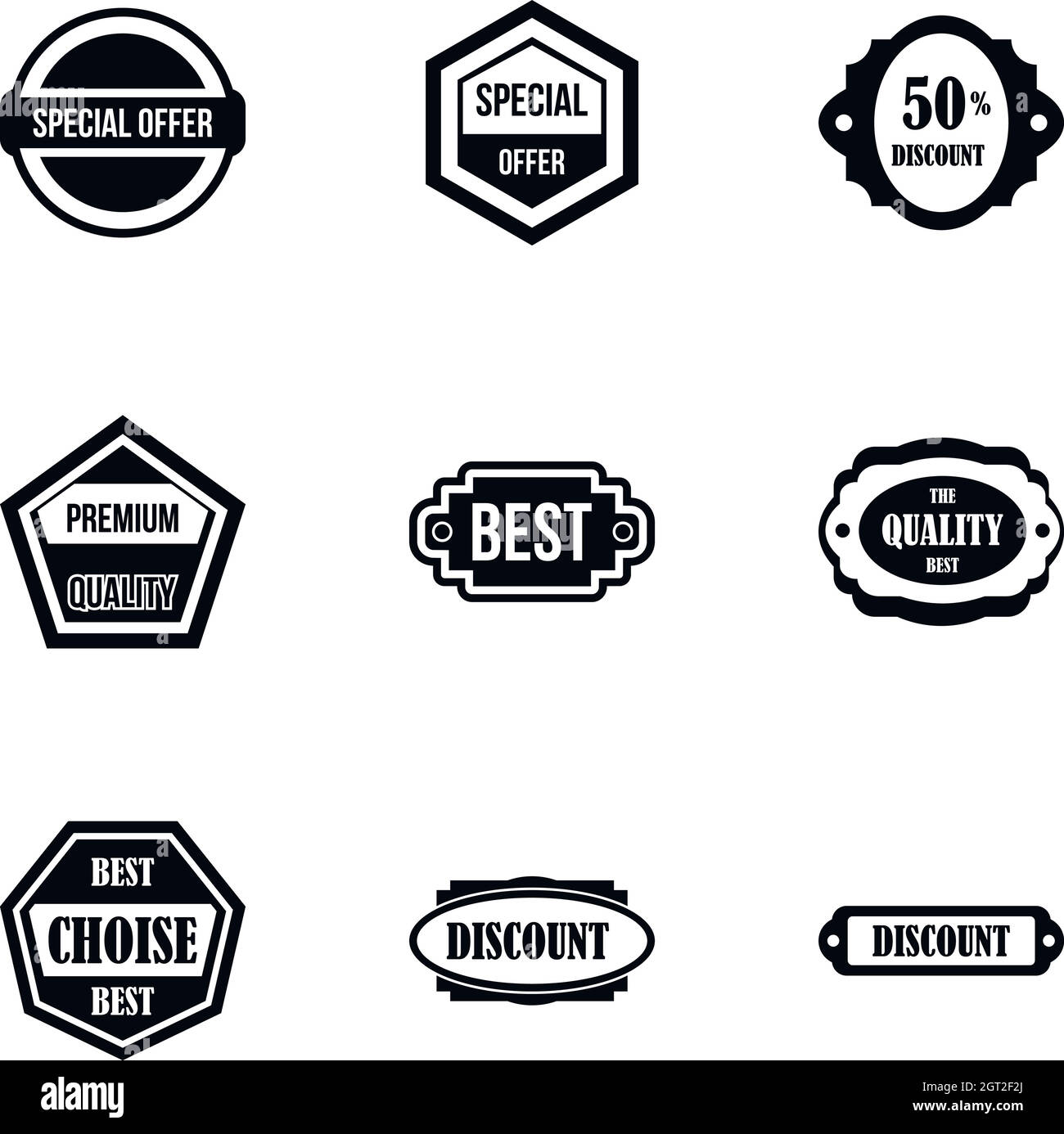Simple badge vector hi-res stock photography and images - Alamy