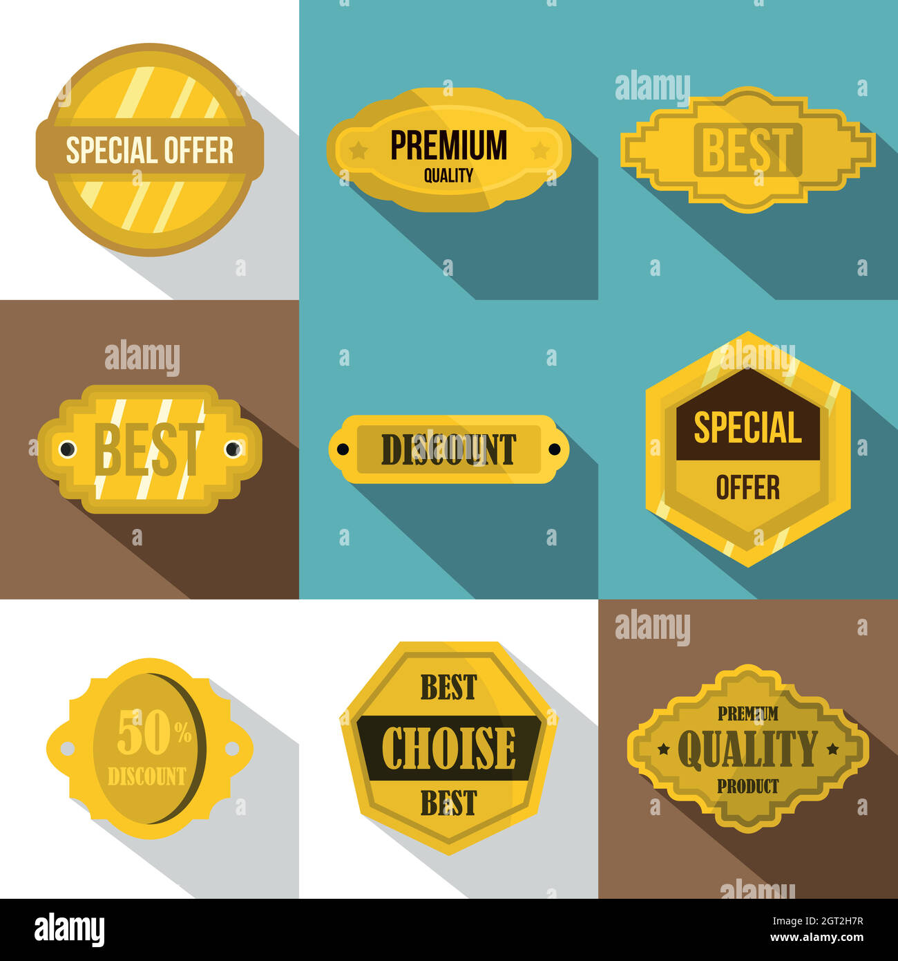 Sticker icons set, flat style Stock Vector Image & Art - Alamy
