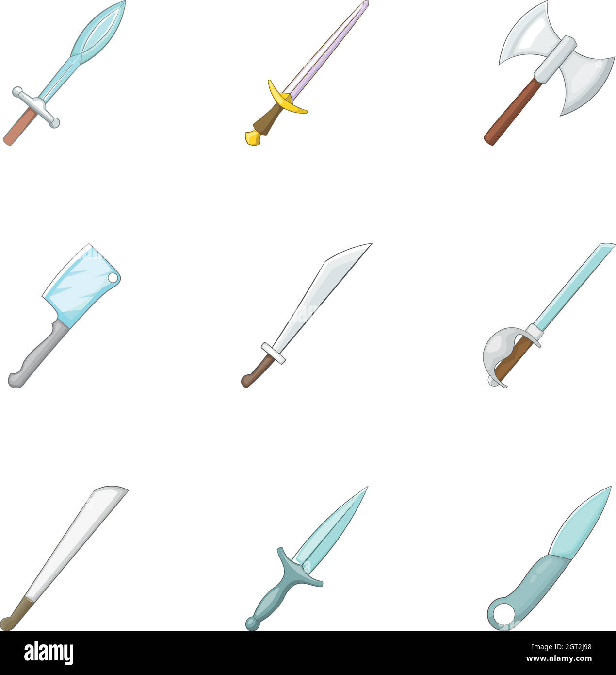 Weapon collection vector illustration hi-res stock photography and ...