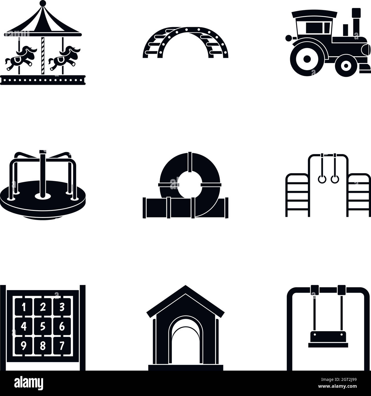 Kids games icons set, simple style Stock Vector Image & Art - Alamy