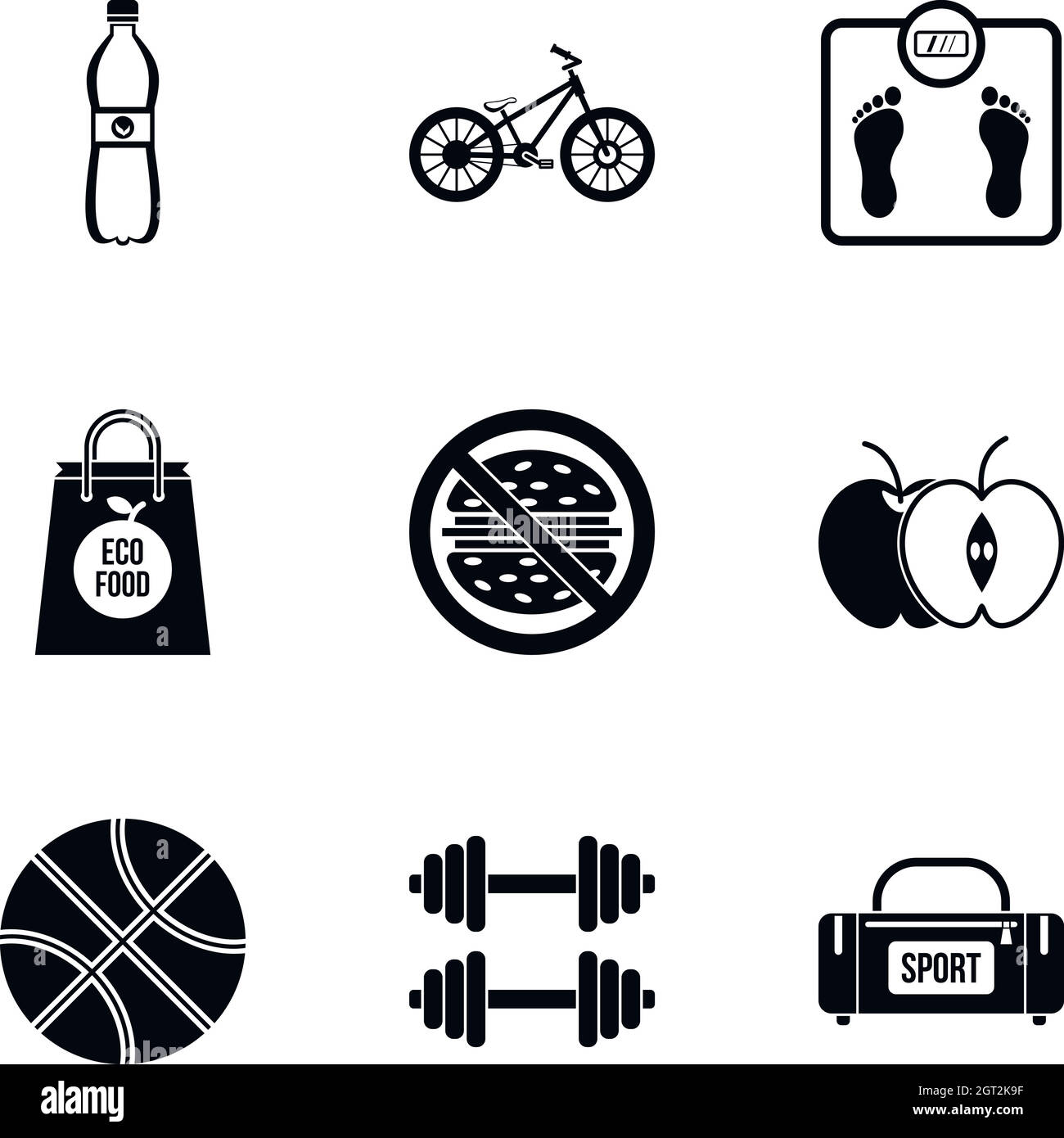Gym icons set, simple style Stock Vector Image & Art - Alamy