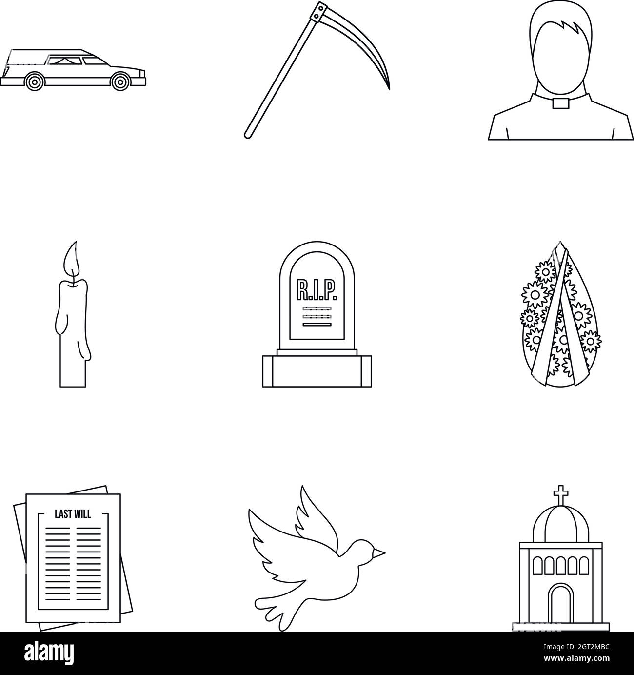 Burial icon hi-res stock photography and images - Alamy