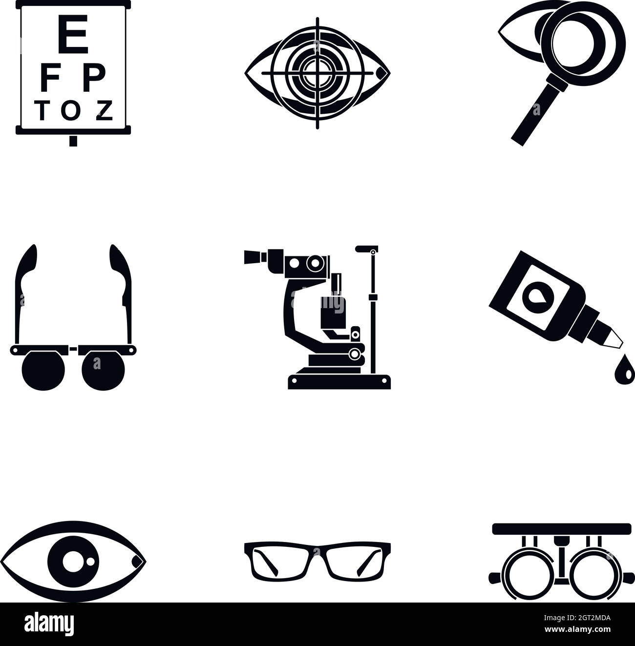 Eyes icons set, simple style Stock Vector Image & Art - Alamy