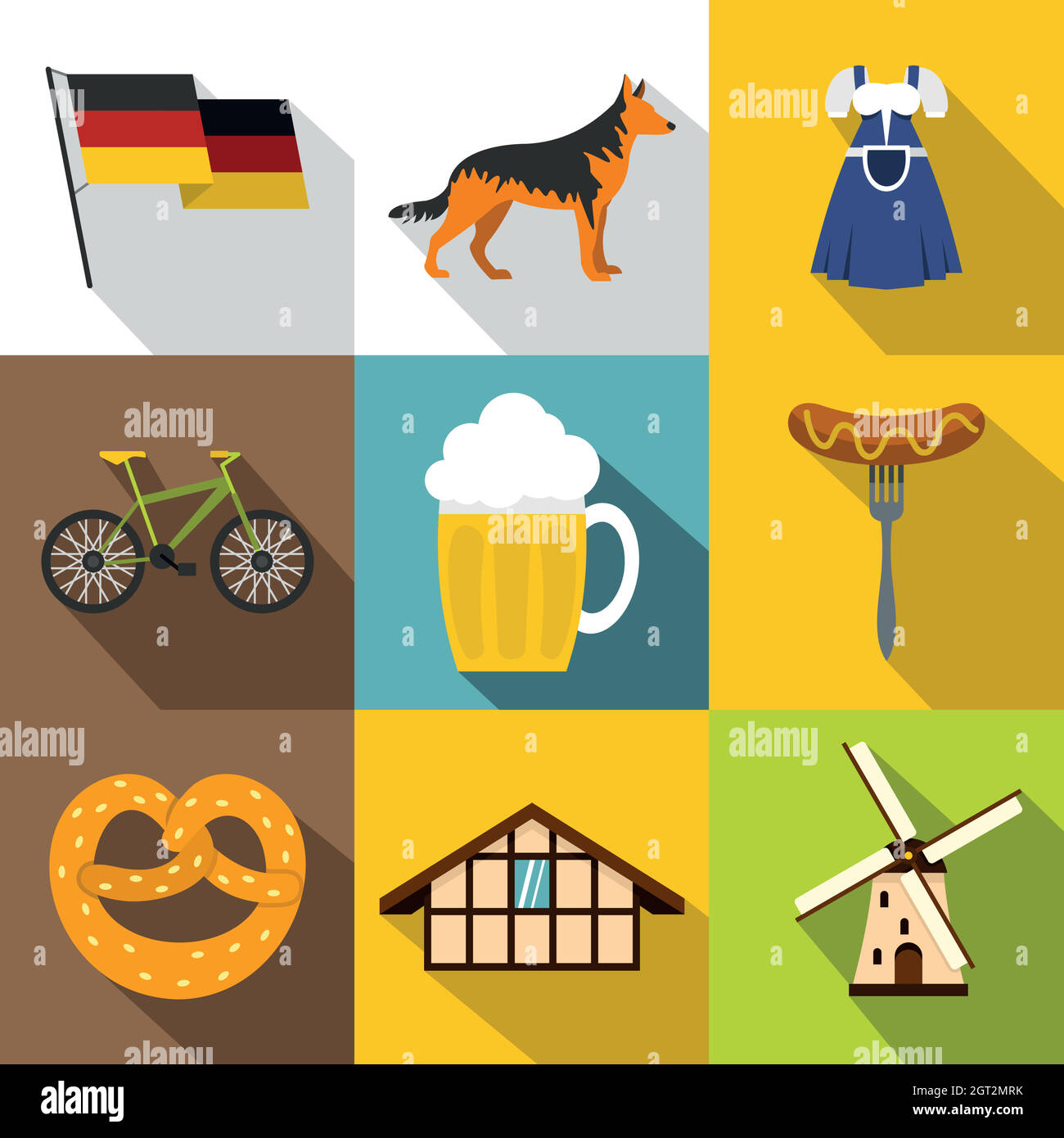 Travel to Germany icons set, flat style Stock Vector Image & Art - Alamy