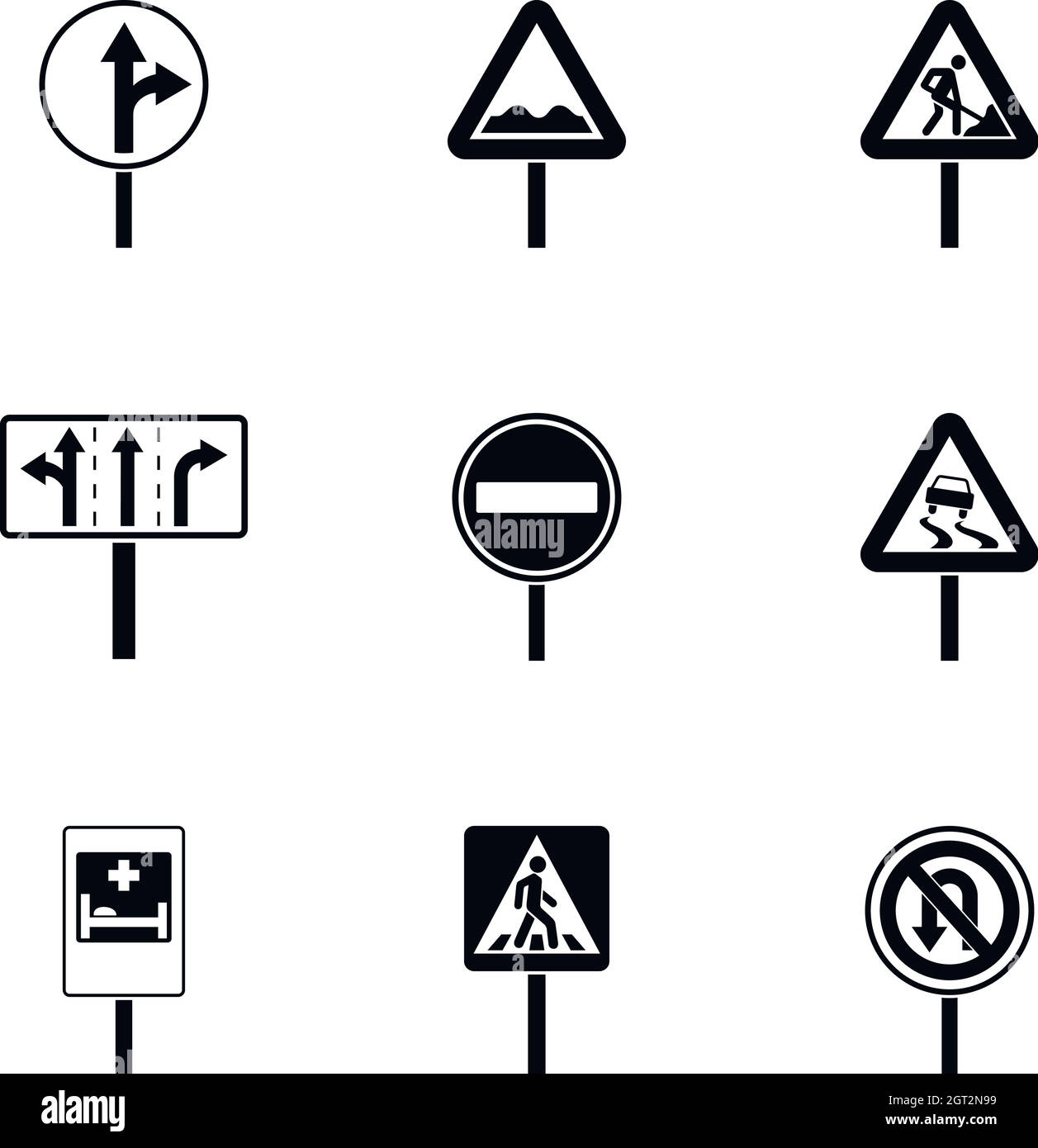 Speed caution icon simple Cut Out Stock Images & Pictures - Alamy