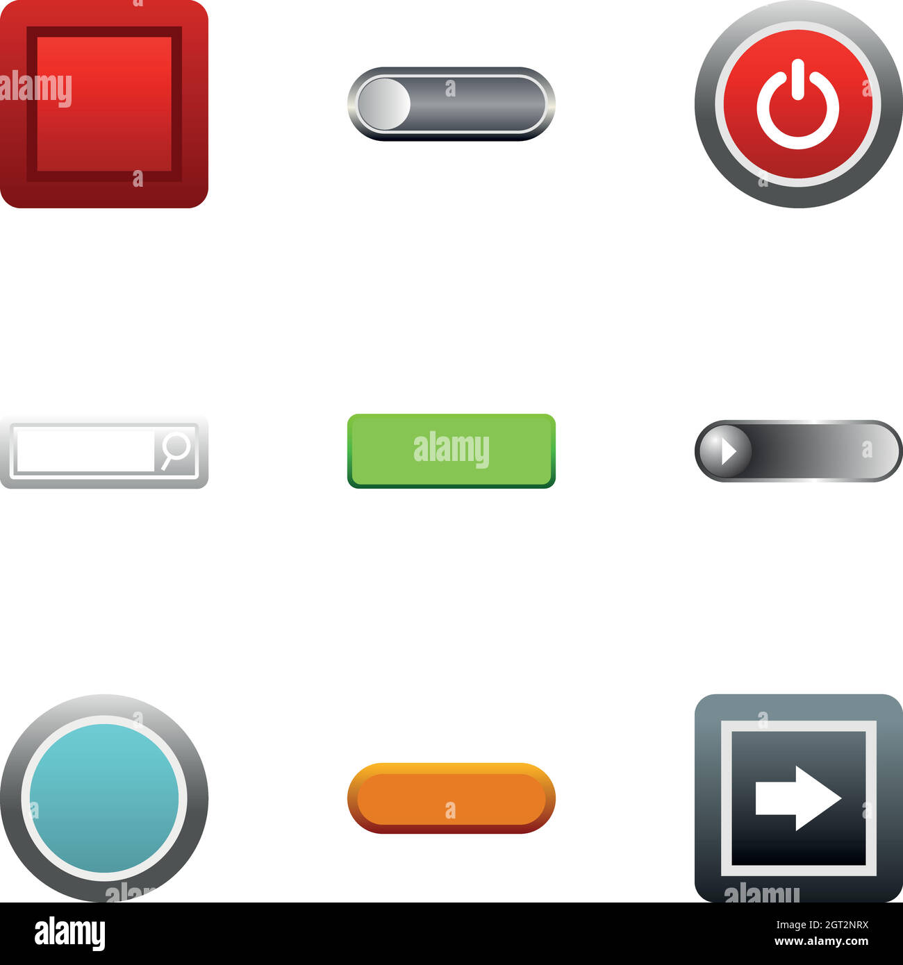 Web button icons Stock Vector Images - Alamy