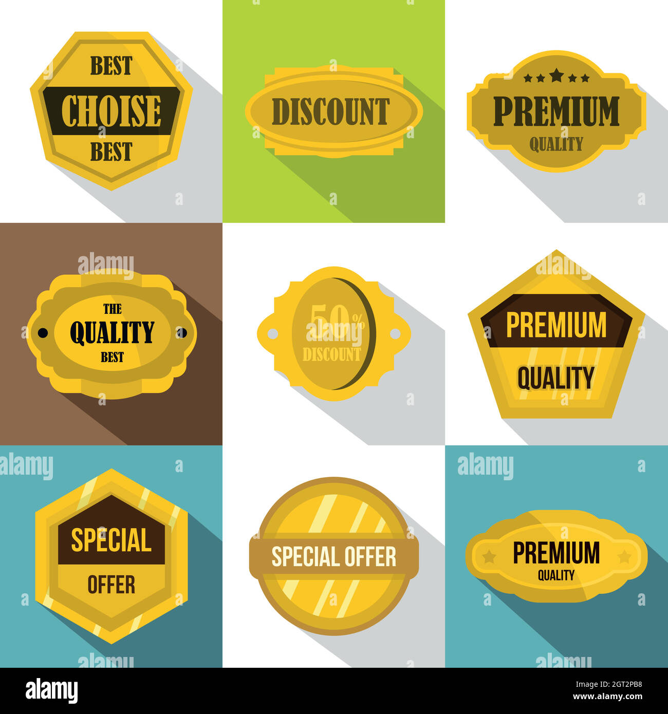 Types tag icons set, flat style Stock Vector Image & Art - Alamy