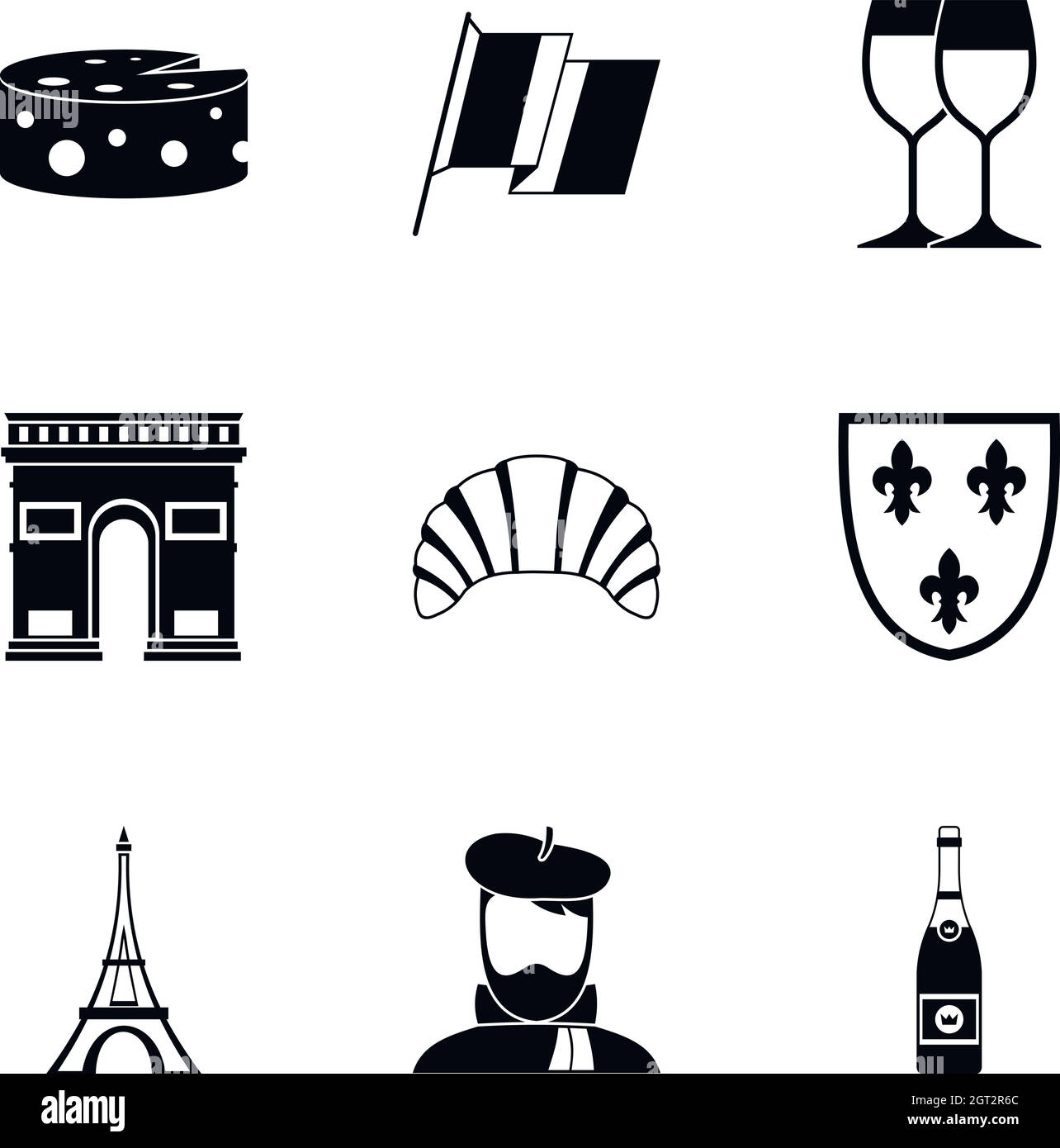 Tourism in France icons set, simple style Stock Vector Image & Art - Alamy