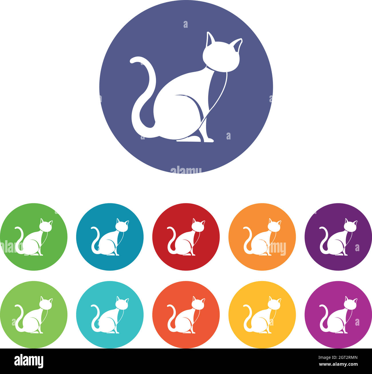 Black cat set icons Stock Vector Image & Art - Alamy