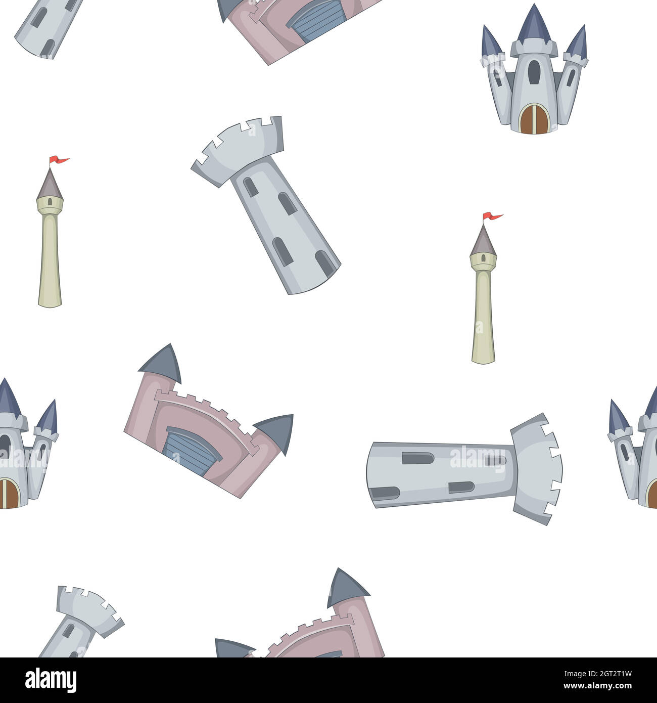Castle pattern, cartoon style Stock Vector Image & Art - Alamy